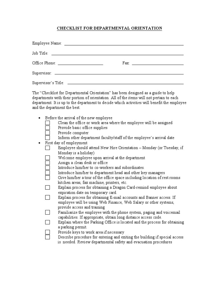 Govt Dept Checklist | PDF | Employment | Email