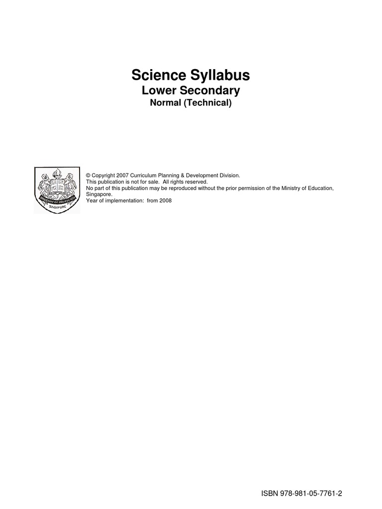 Science Lower Secondary NT 2008 | PDF | Inquiry Based Learning ...