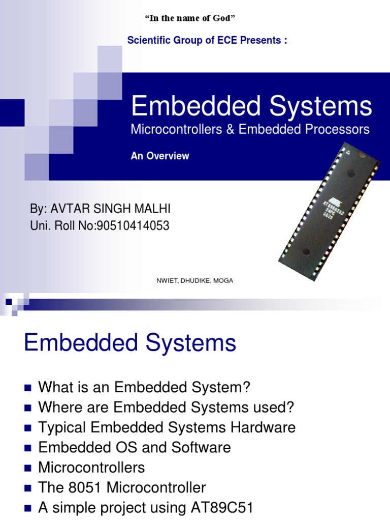 Embedded Systems Overview: Microcontrollers & Processors | PDF | Embedded System | Microcontroller