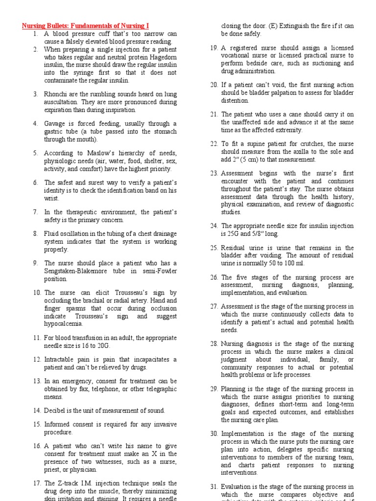 Nursing Bullets | PDF | Childbirth | Preterm Birth