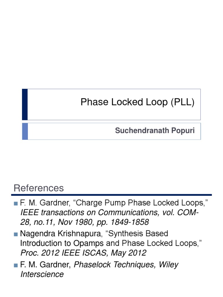 Phase Locked Loop PLL | PDF | Detector (Radio) | Electrical Circuits