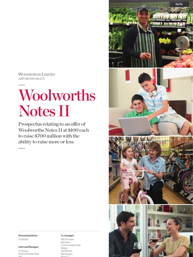 Woolworths Financial Prospectus PDF | PDF