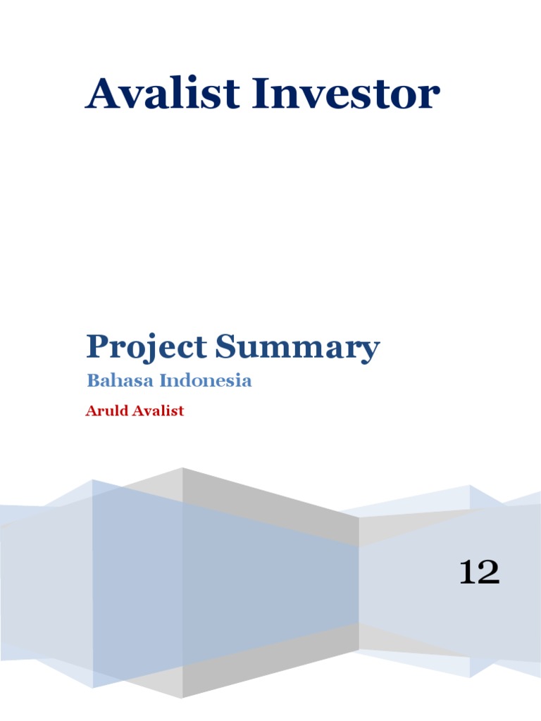 Contoh Project Summary - Indonesia | PDF | Bisnis | Komputer