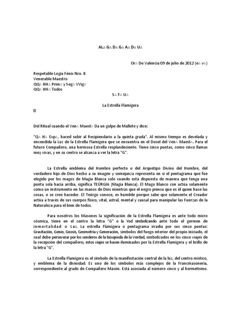 La Estrella Flamígera I | PDF | Masonería | Misticismo