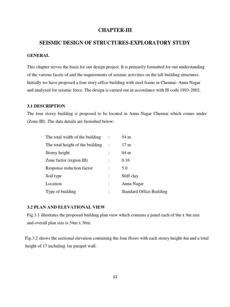 Chapter-Iii Seismic Design of Structures-Exploratory Study: General | PDF | Framing ...