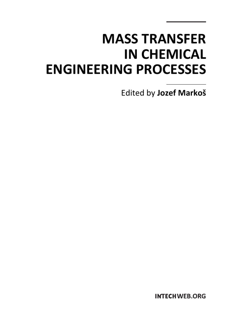 Mass Transfer in Chemical Engineering Processes | PDF | Diffusion ...