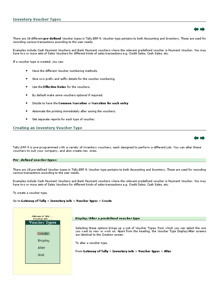 Inventory Voucher Types | PDF | Debits And Credits | Voucher