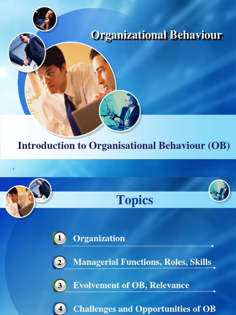 Organizational Behaviour: Introduction To Organisational Behaviour (OB) | PDF | Organizational ...