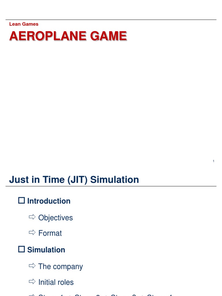 Aeroplane Game: Lean Games | PDF | Inventory | Production And Manufacturing