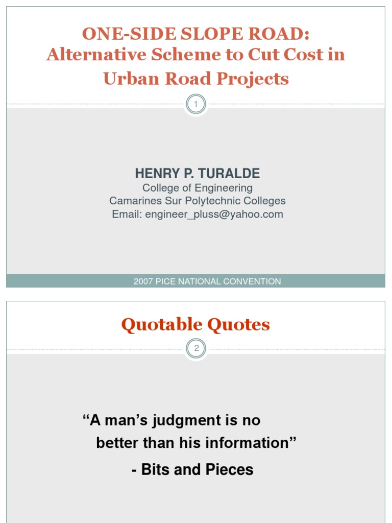 Cost-Effective One-Side Slope Roads | PDF | Drainage | Road