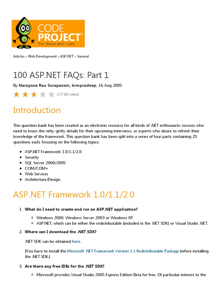 25 ASP Q &a | PDF | Dynamic Web Page | Hypertext