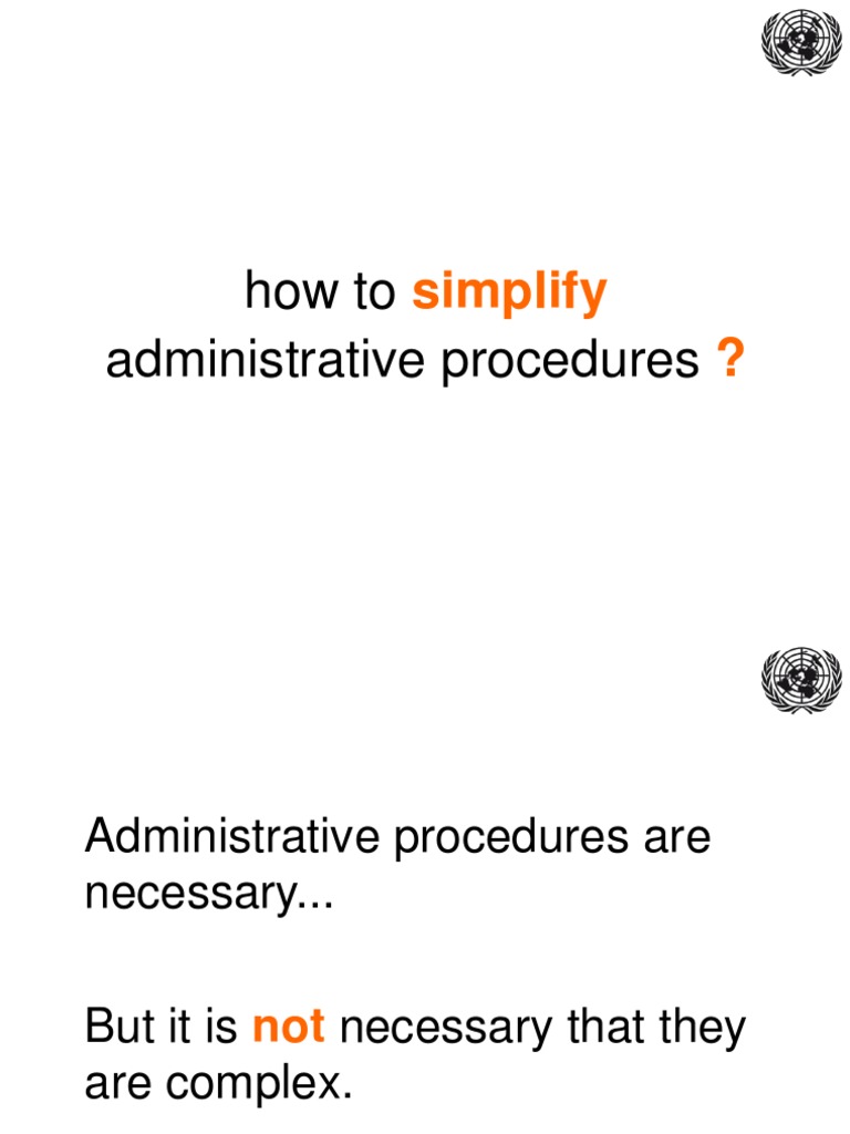 Simplifying Administrative Procedures Guide | PDF | Finance & Money ...