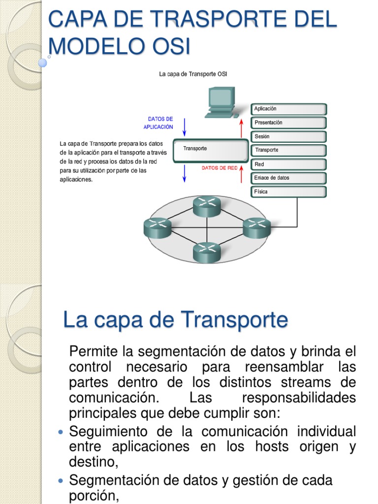 Capa de Transporte del Modelo OSI | PDF | Protocolo de Control de ...
