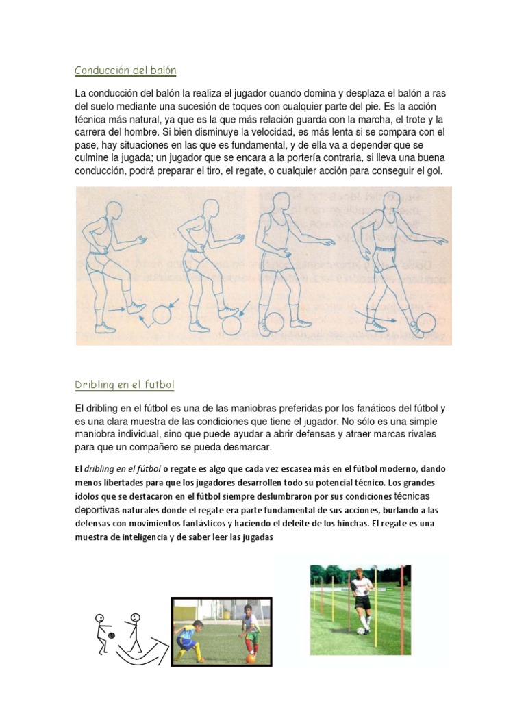 Conducción y dribling en el fútbol | PDF | Asociación de Futbol ...
