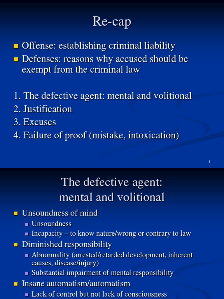 Seminar 9 Automatism | PDF | Insanity Defense | Criminal Law