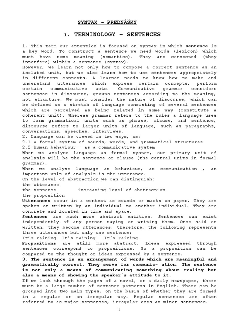 English Syntax | PDF | Grammatical Number | Verb