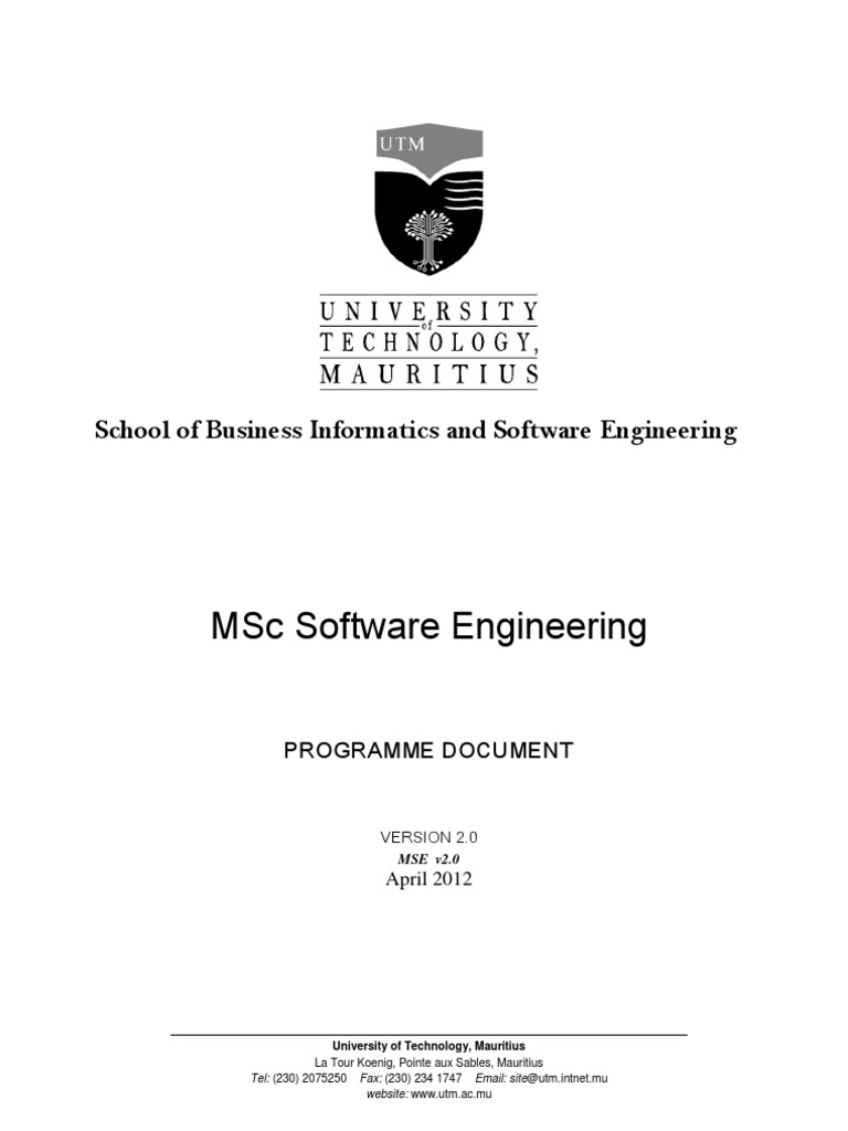 MSC Software Engineering v2 | PDF