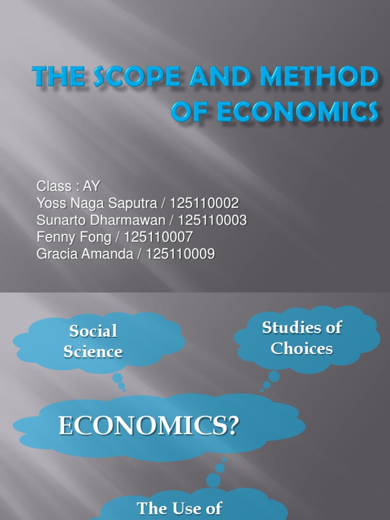 (Presentation) The Scope and Method of Economics | PDF | Microeconomics ...