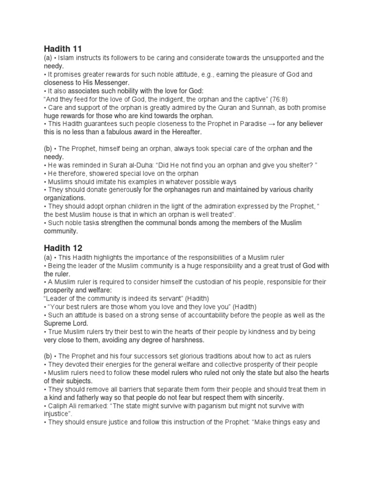 Hadith 11 - 20 | Download Free PDF | Muhammad | Quran