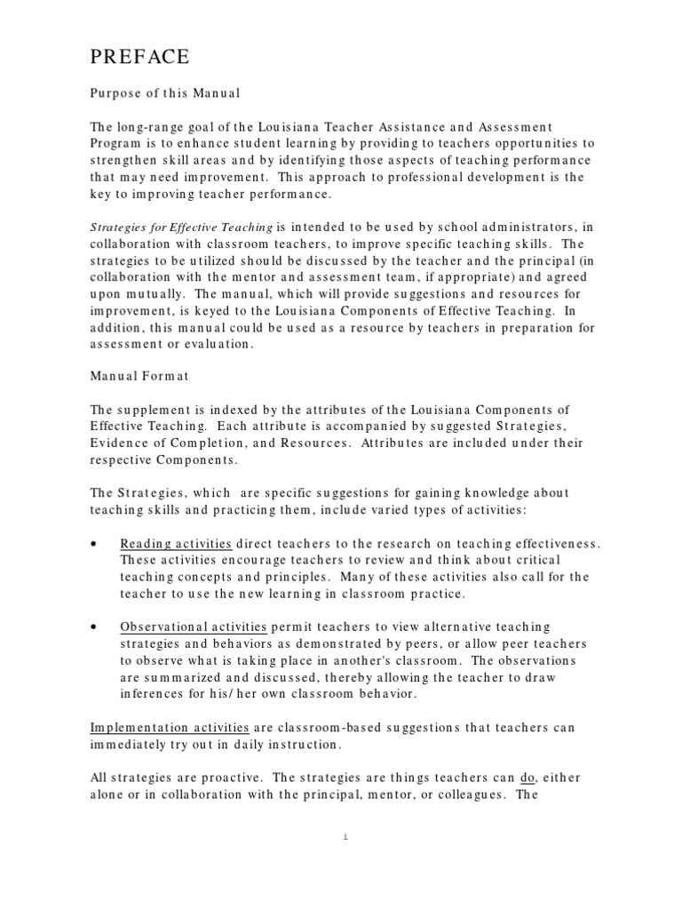 Effective Teaching Strategies Manual | PDF | Individualized Education ...