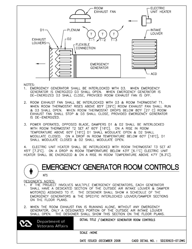 Emergency Generator Room Controls | PDF