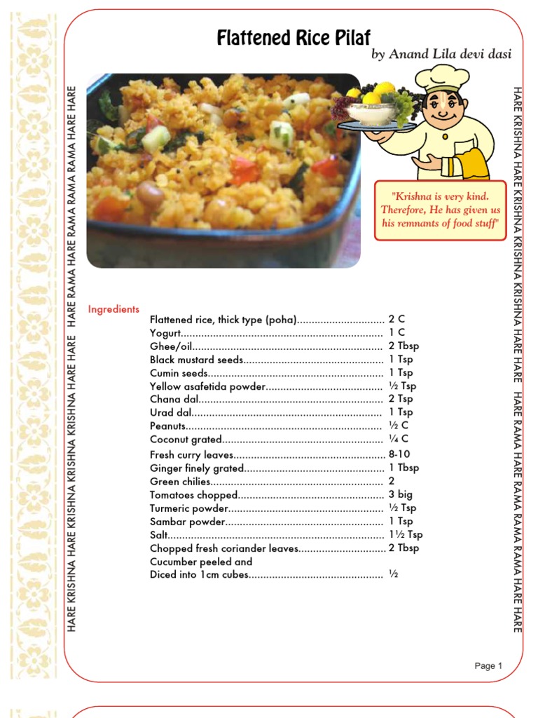 Iskcon Recipes Pdf | Bryont Blog