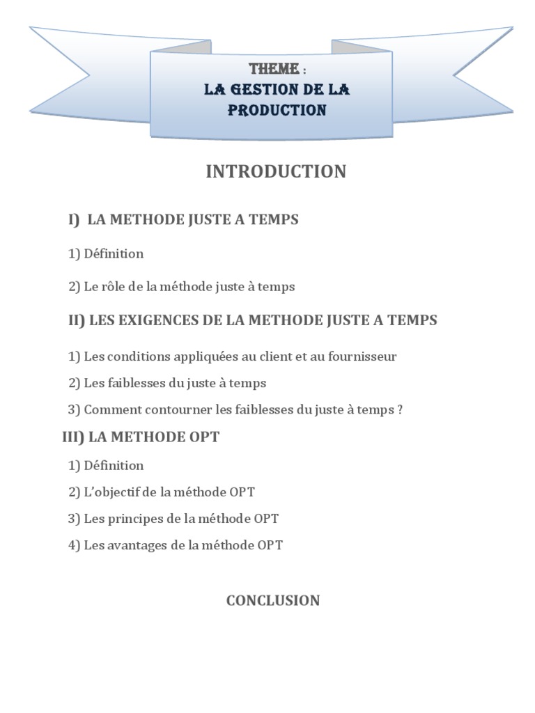 Optimisation de la Production Logistique | PDF