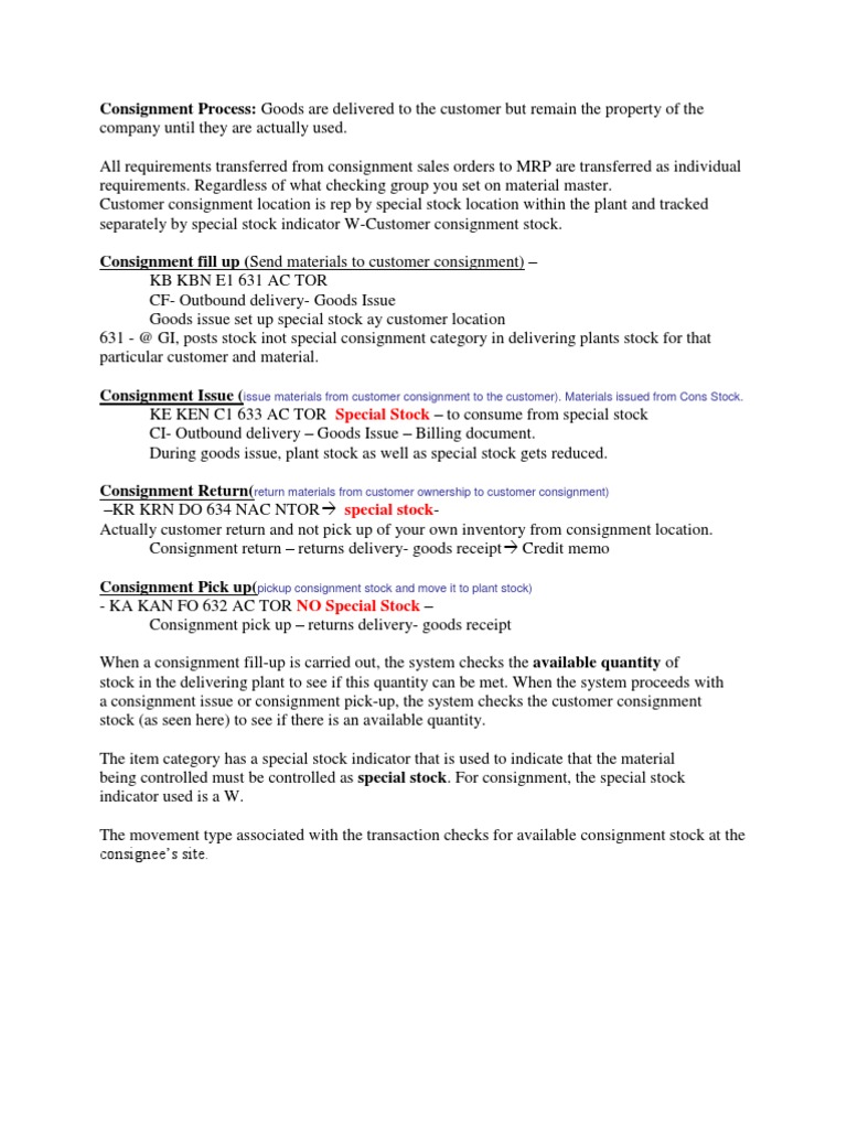 Consignment | PDF | Delivery (Commerce) | Inventory