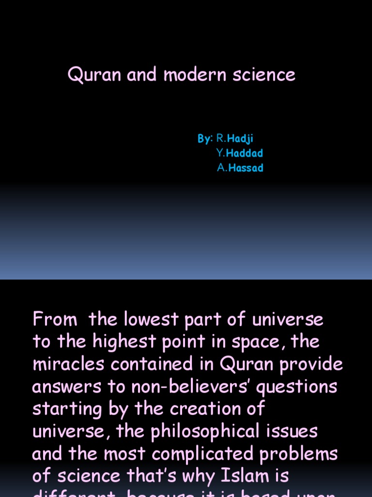 Quran and Modern Science | PDF | Quran | Islam
