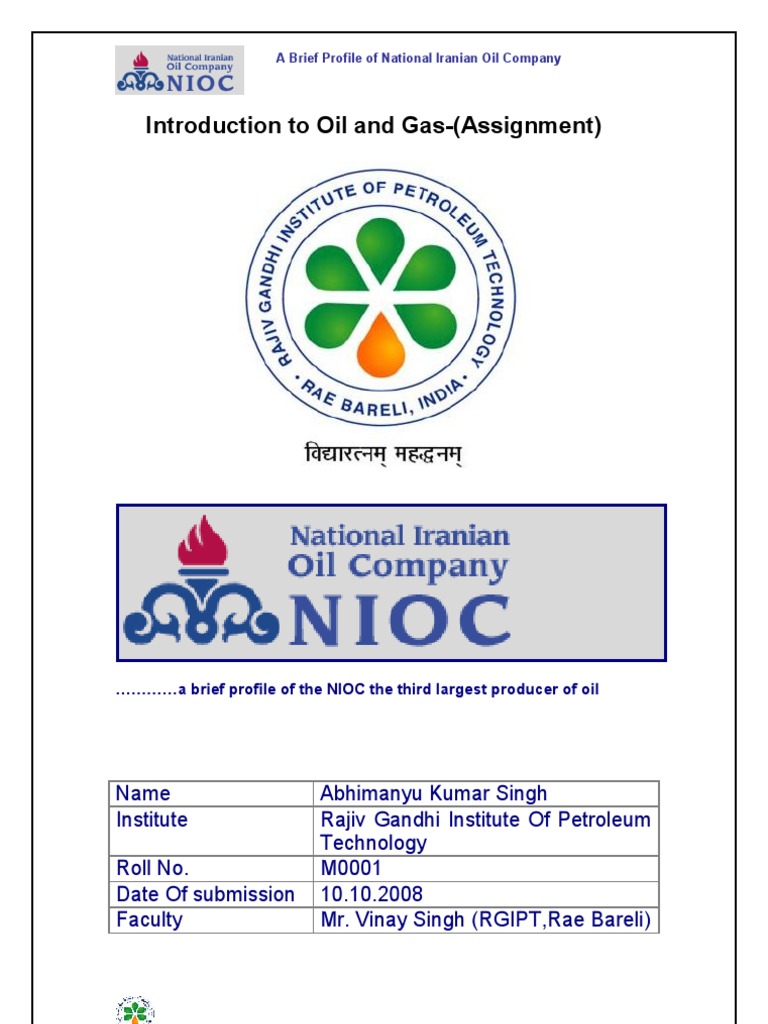 NIOC Report | Petroleum | Natural Gas