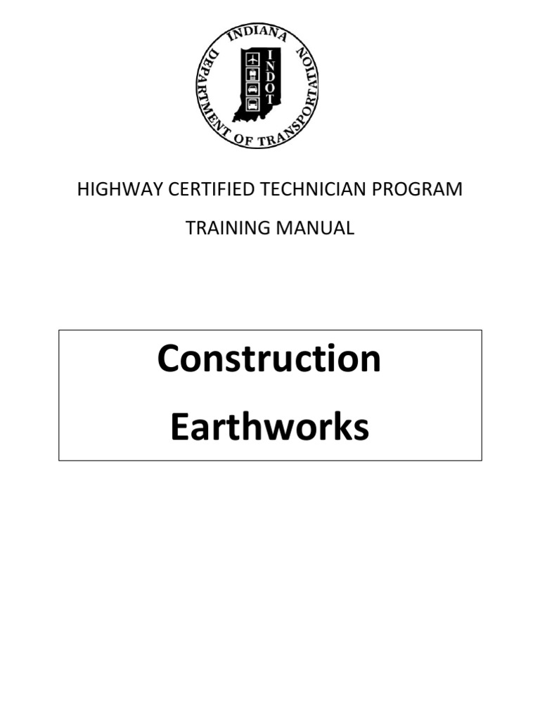 Construction Earthworks Manual (INDOT) | PDF | Rock (Geology ...