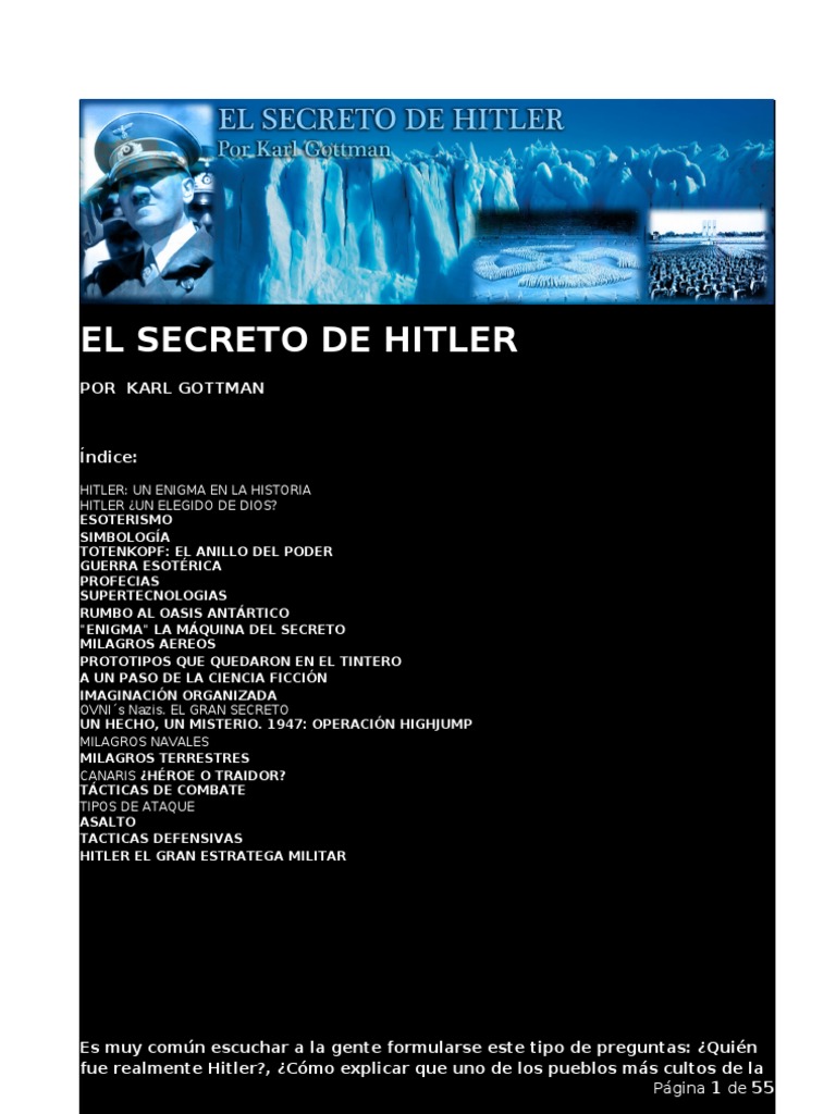 El Secreto de Hitler. Karl Gottman | PDF | Adolf Hitler | Alemania nazi