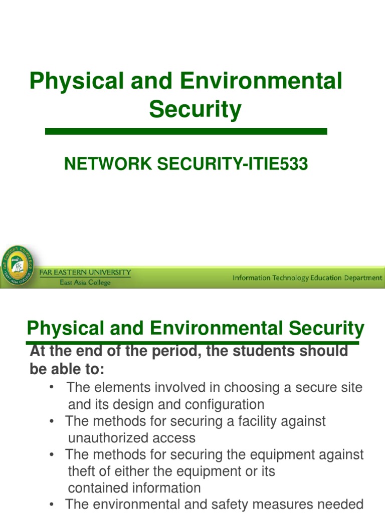 Physical and Environmental Security | PDF | Lock (Security Device ...