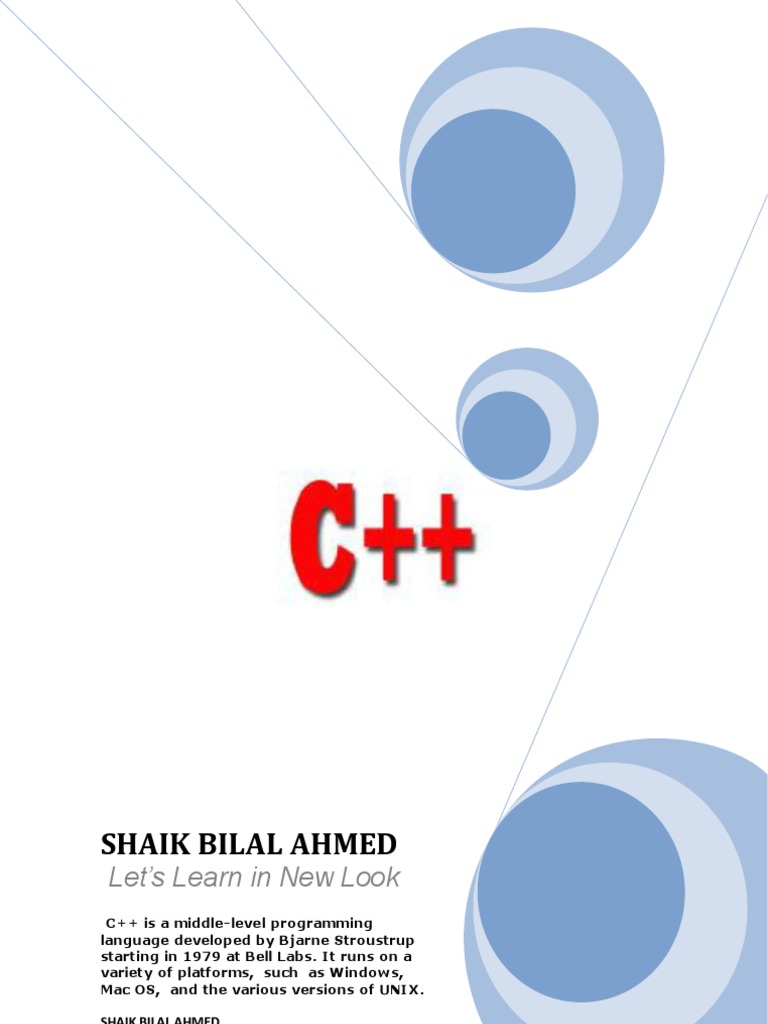 Bilal Ahmed Shaik CPP | PDF | C (Programming Language) | C++