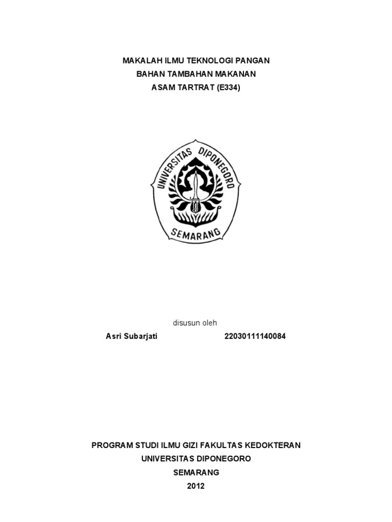Tugas BTM Asam Tartrat | PDF
