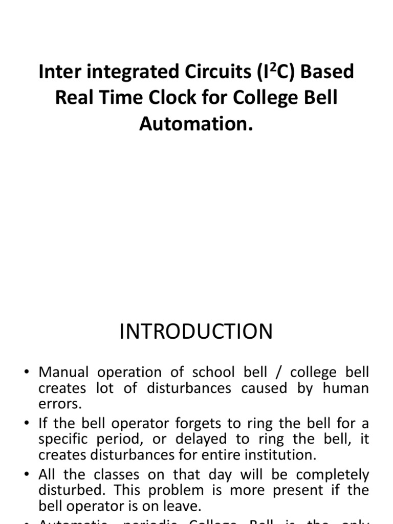 Automatic College Bell System Design | PDF | Home & Garden | Computers