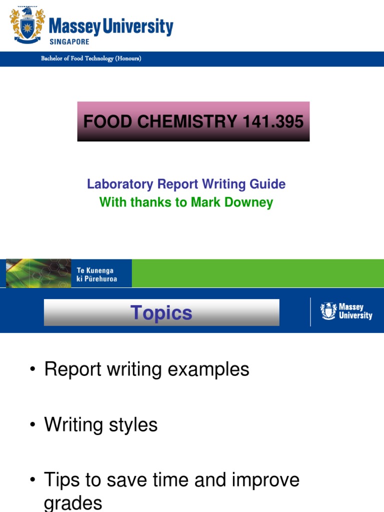 Lab Report Writing FOOD CHEMISTRY | PDF | Experiment | Chemistry