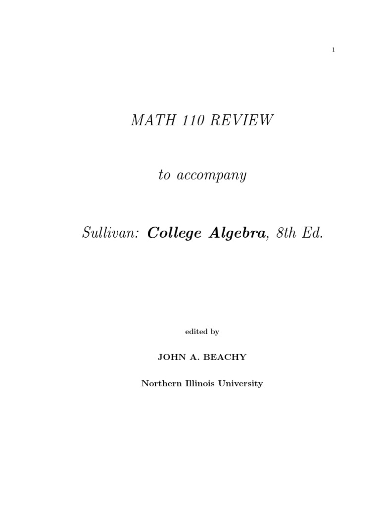 College Algebra Review Guide | PDF | Area | Exponentiation