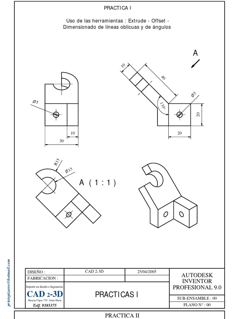 Ejercicios Prácticos en Autodesk Inventor | PDF
