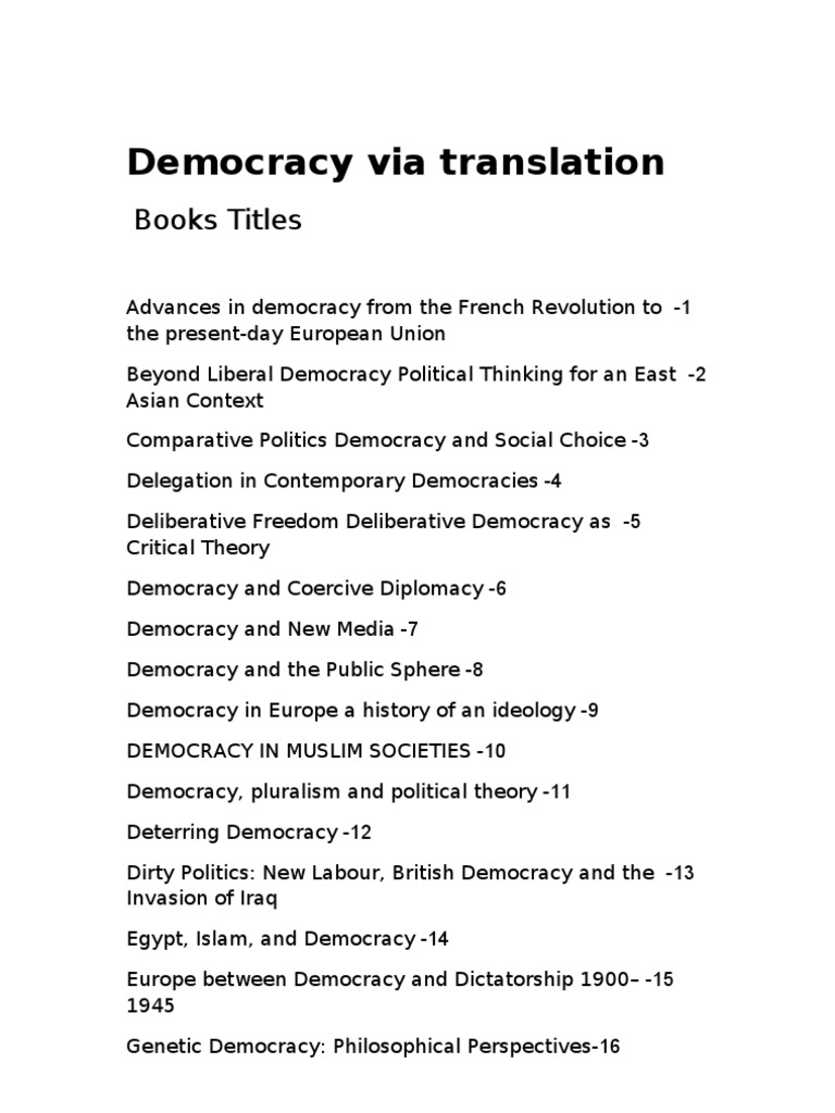 Exploring Democracy Through Literature | PDF | Liberalism | Democracy