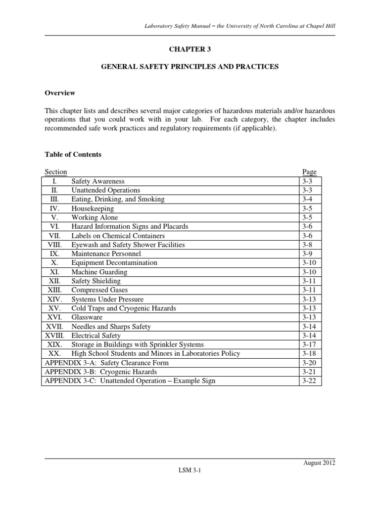 Safety Principles | PDF | Cryogenics | Laboratories