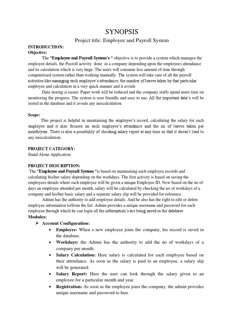 Employee and Payroll System | PDF | User (Computing) | Databases