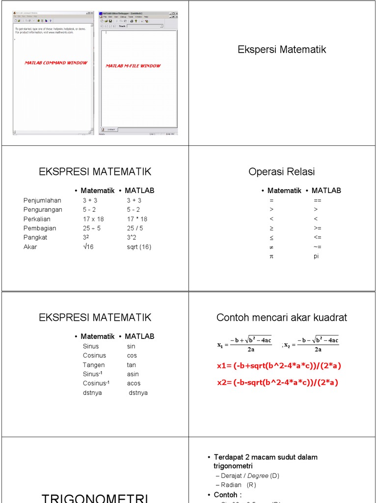 Matlab | PDF | Metode & Bahan Ajar | Sains & Matematika