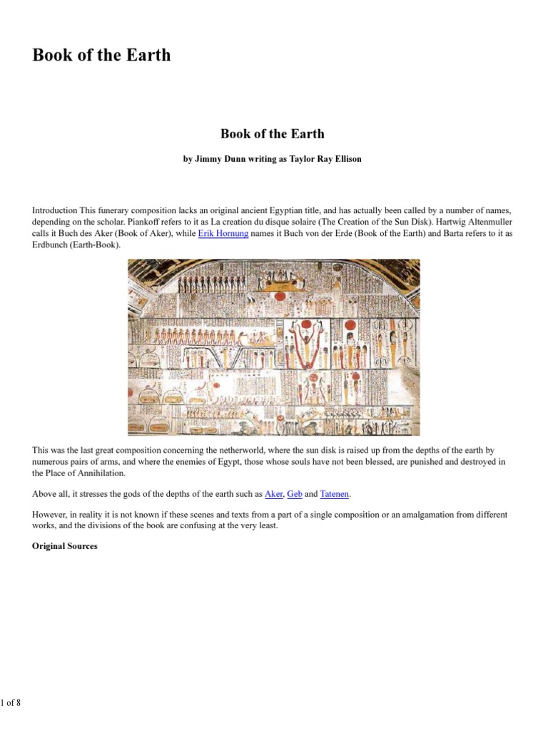 Egyptian Book of The Earth | PDF | Ancient Near East Mythology | Polytheism