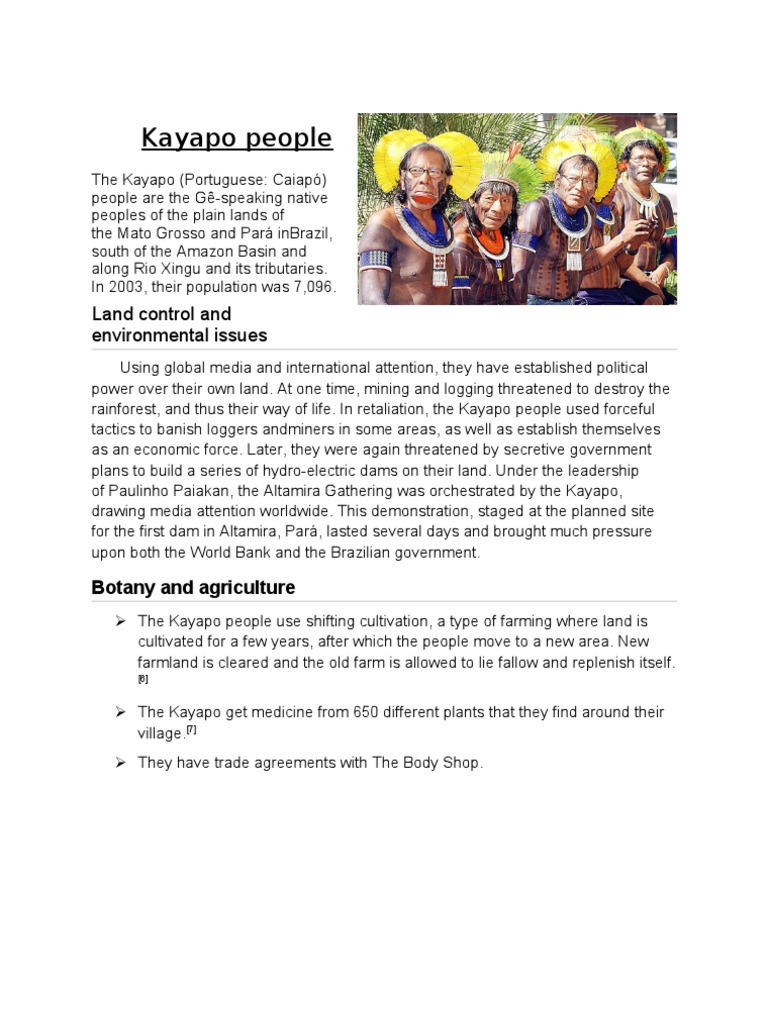 Kayapo: Guardians of the Amazon | PDF