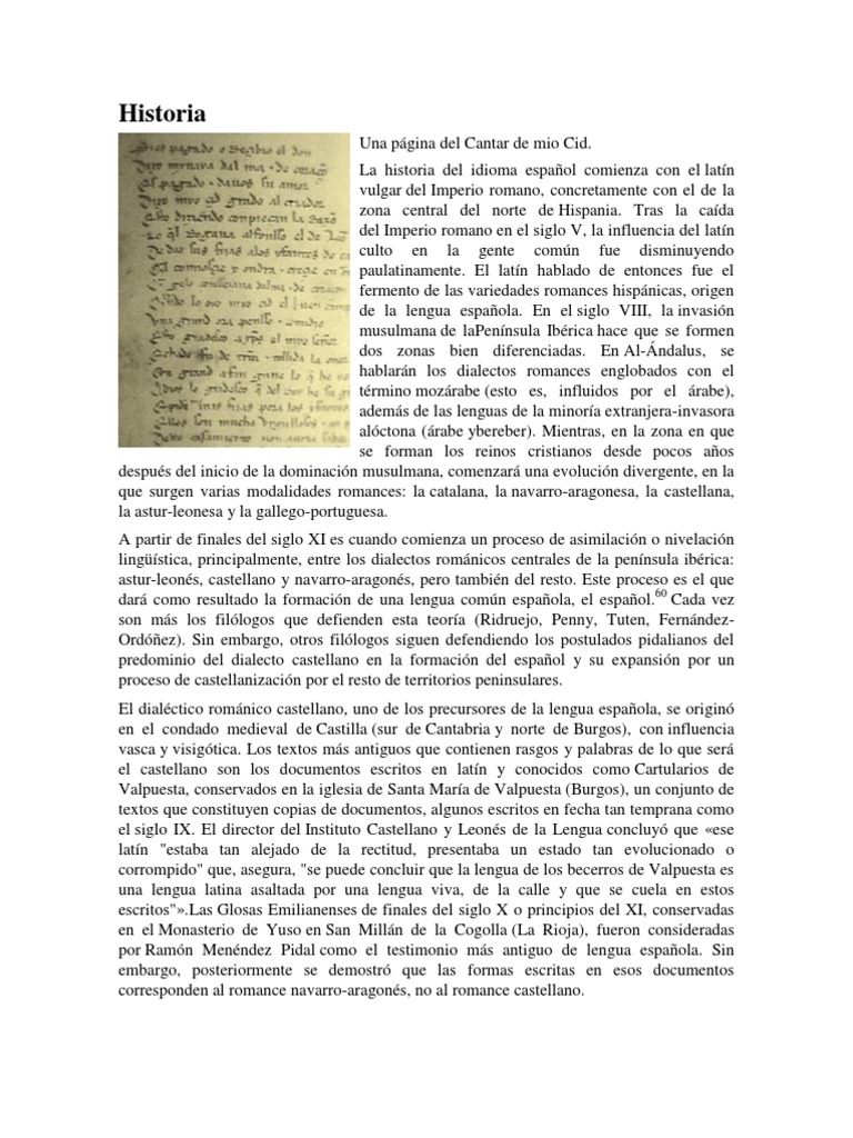 Evolución del idioma español | PDF | Lengua española | Idiomas