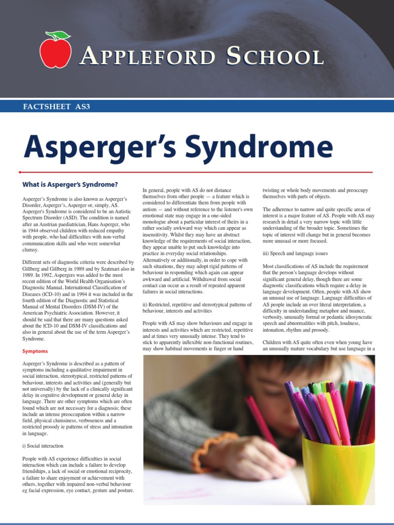 FactSheet-Aspergers | Asperger Syndrome | Autism Spectrum