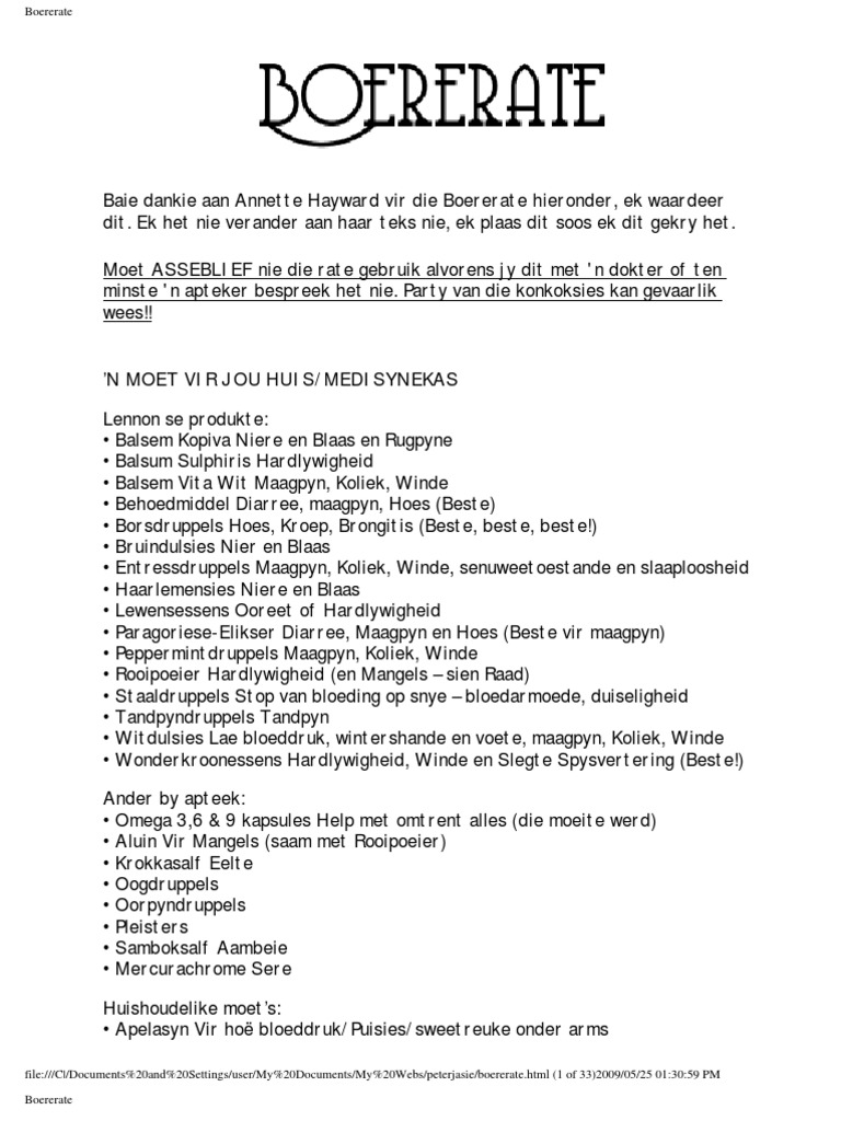 Annette Se Boererate | PDF