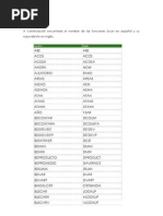 Formulas de Excel en Ingles | PDF