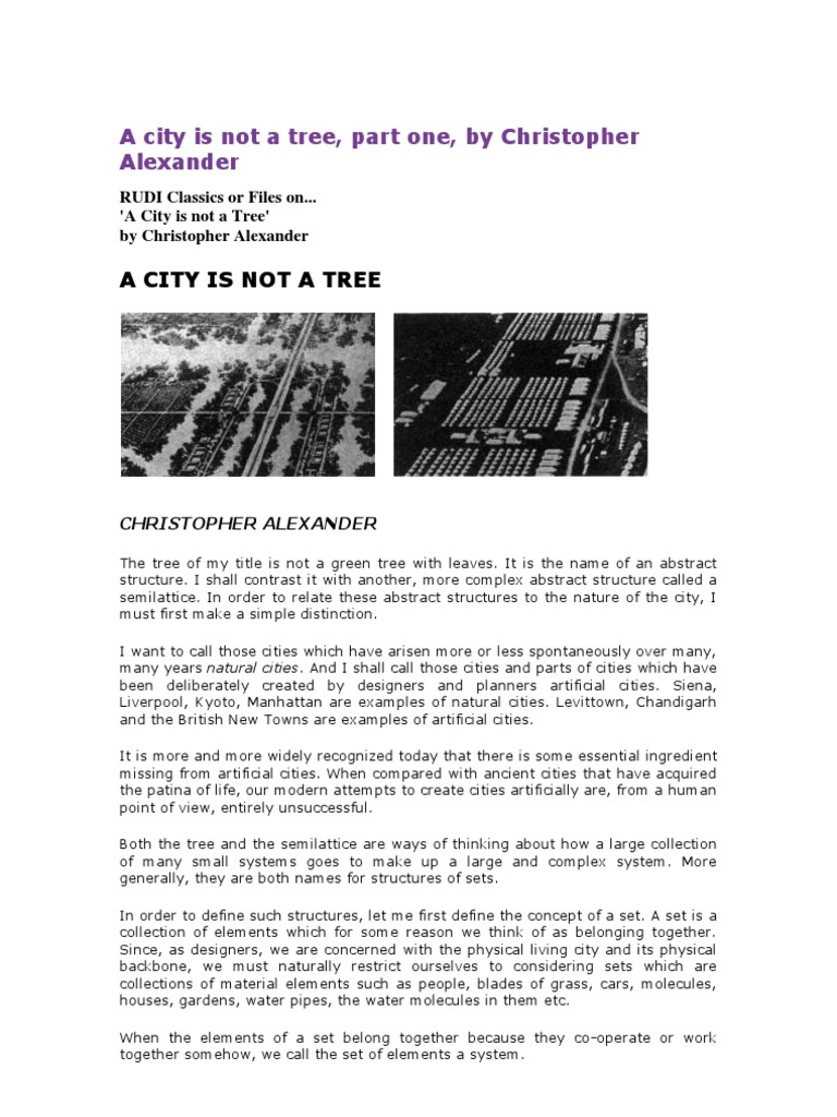 A City Is Not A Tree | PDF | Teaching Mathematics